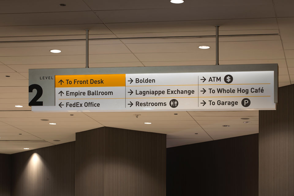 Hyatt Regency Hotel, New Orleans Wayfinding System - Graphis Portfolio